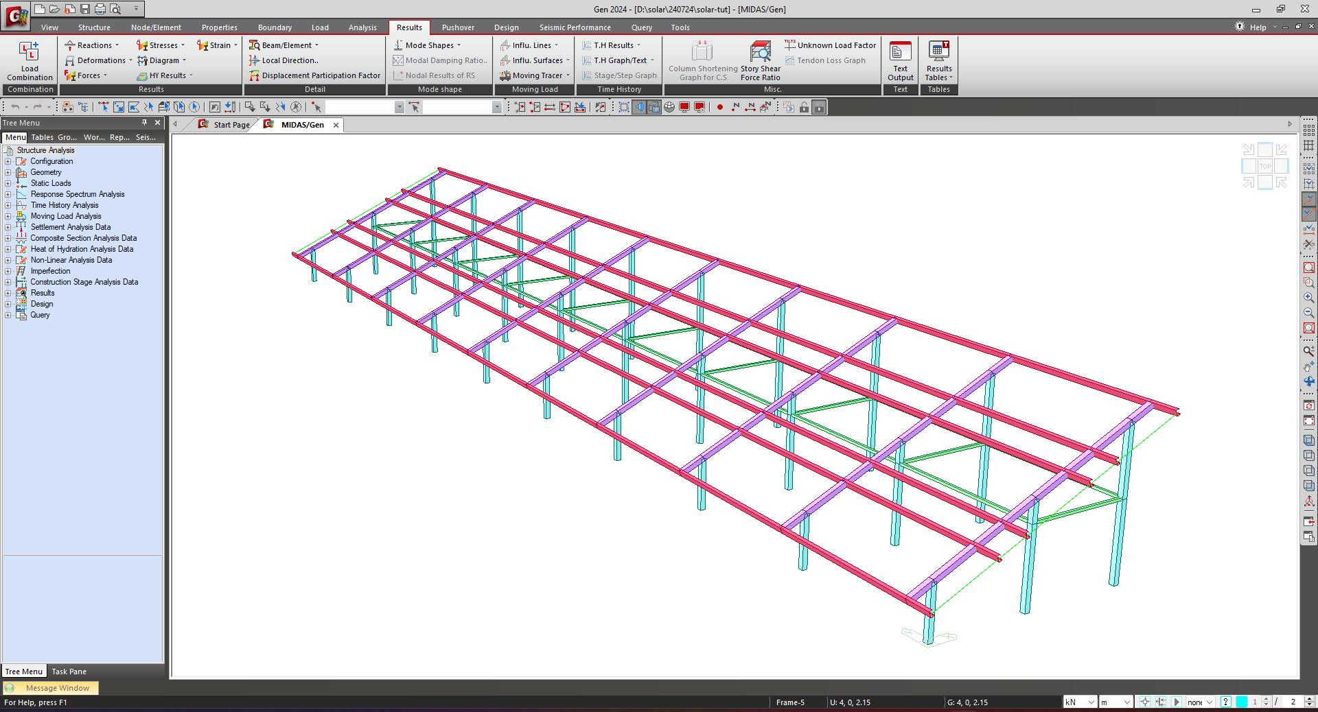 Event | Structural Analysis and Design Solar Structure using MIDAS GEN and Design+ 2024 (V2.1)